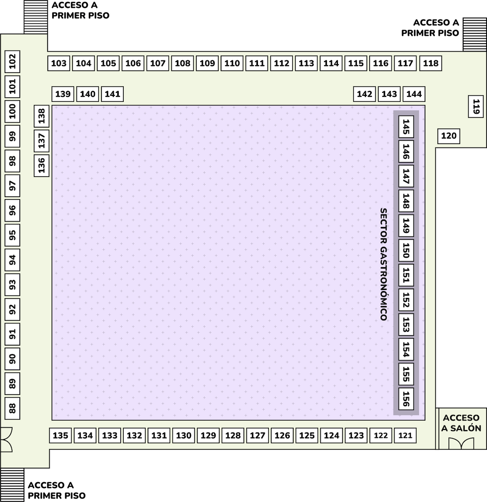 Mapa de stands - Sticker Fest Julio 2025